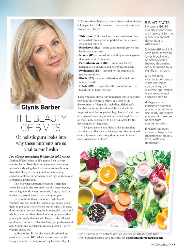 The beauty of B vitamins – Ageless By Glynis Barber